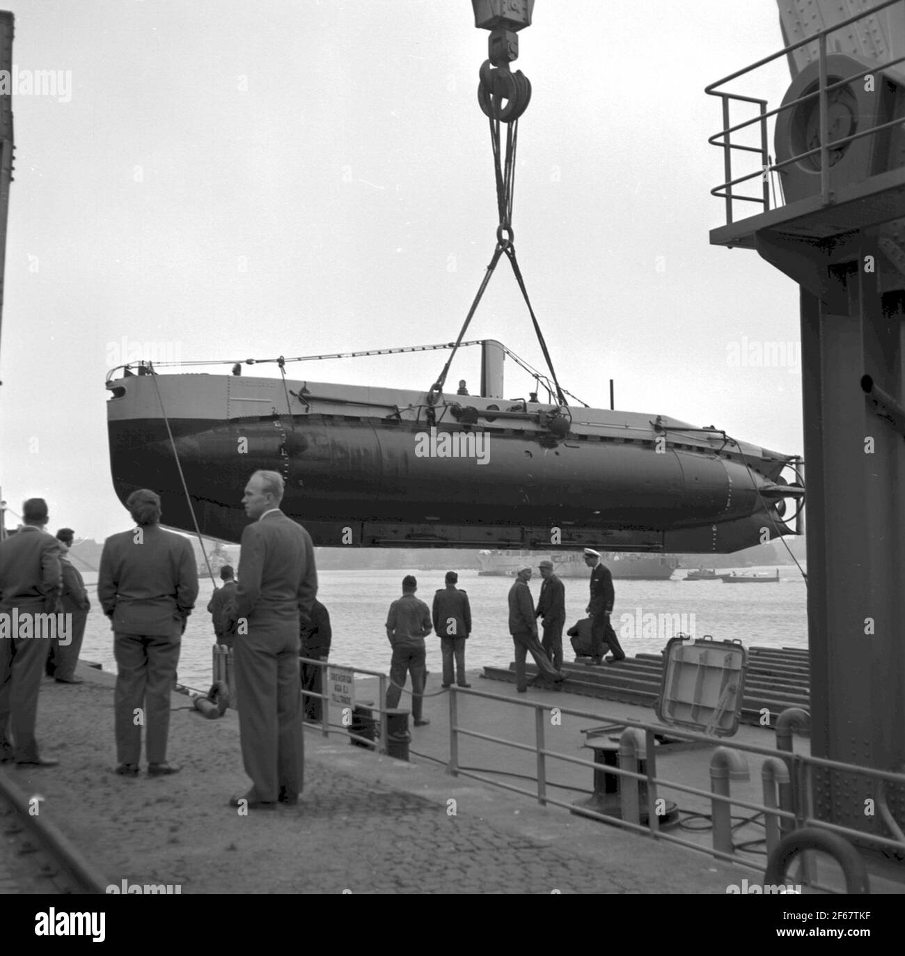 The U-boat spigg is transported to railroad Stock Photo - Alamy