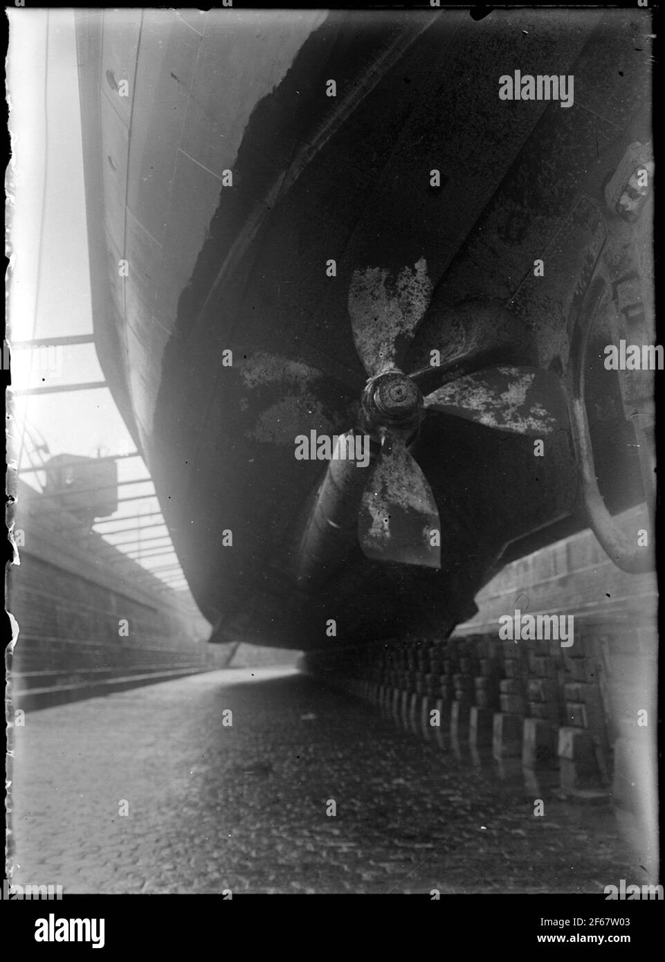 Ferry in dry dock, propeller Stock Photo - Alamy