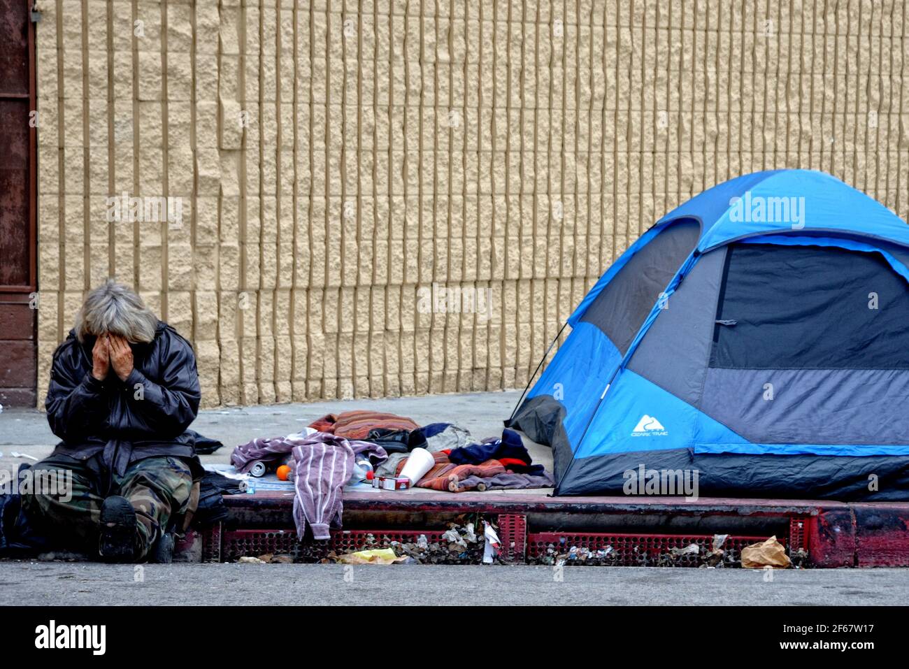 Homeless and living on the streets Stock Photo - Alamy