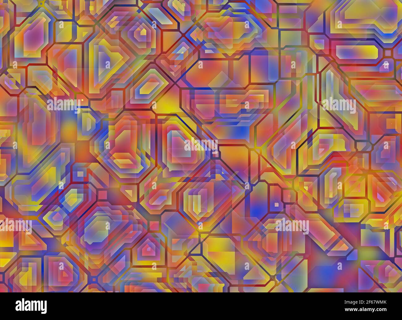futuristic abstract multicolored tech background. digital smooth ...