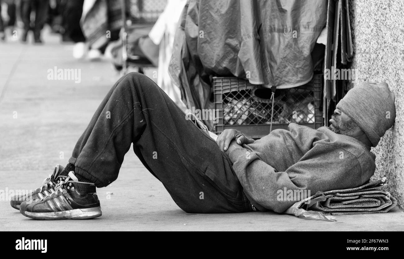 Homeless and living on the streets Stock Photo - Alamy