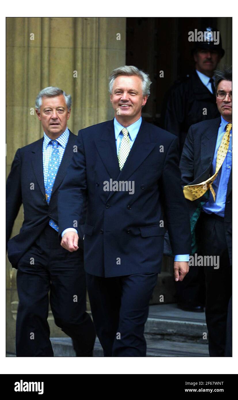 David Davies July 2001 leaves Westminster today after first votes in ...