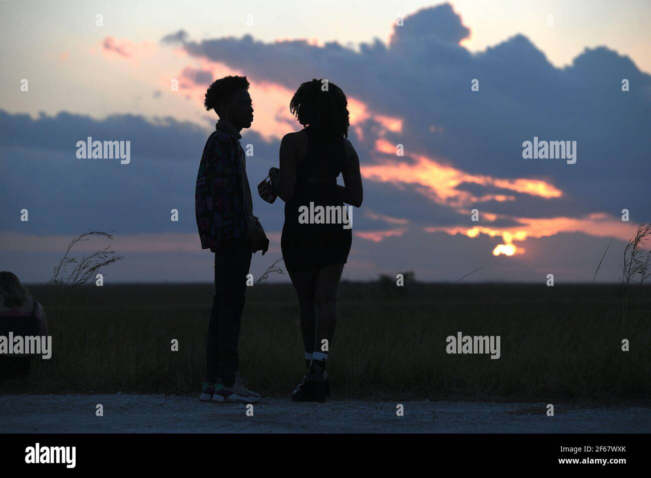 Miami - FL - 20201220 A general view of the sun setting over the ...