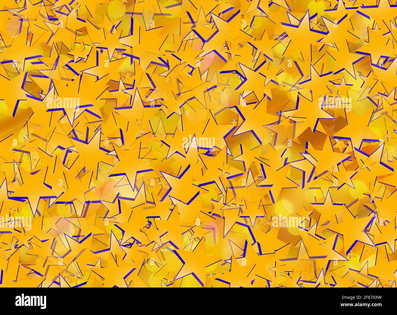 many flying golden stars background Stock Photo - Alamy
