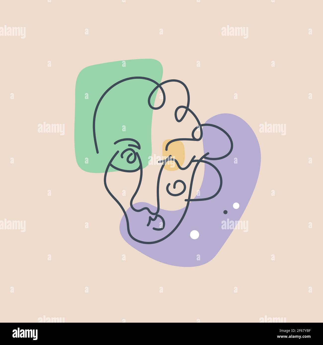 Hand drawn trendy abstract Stock Vector Images - Alamy