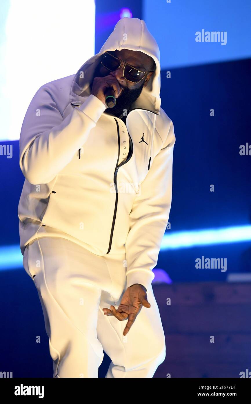 Miami - FL - 20201219 Rick Ross performs during "Ross The Bells ...