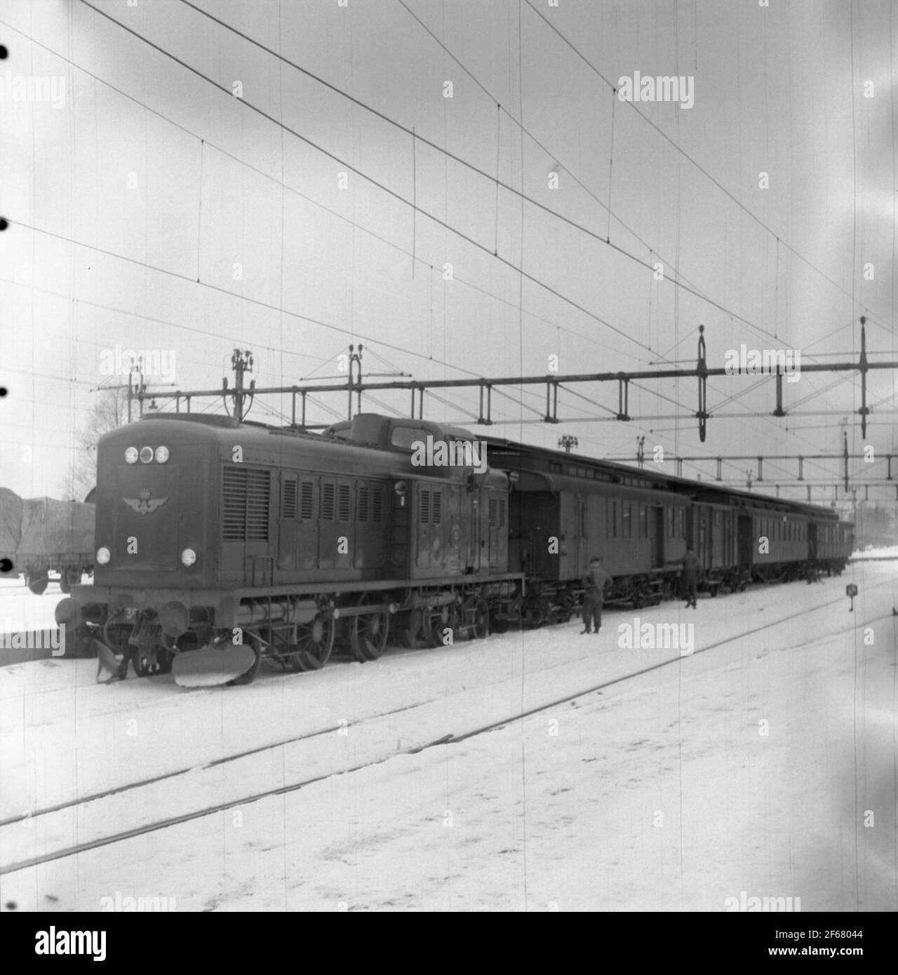 The state's railways, SJ T1 30 by train Stock Photo - Alamy