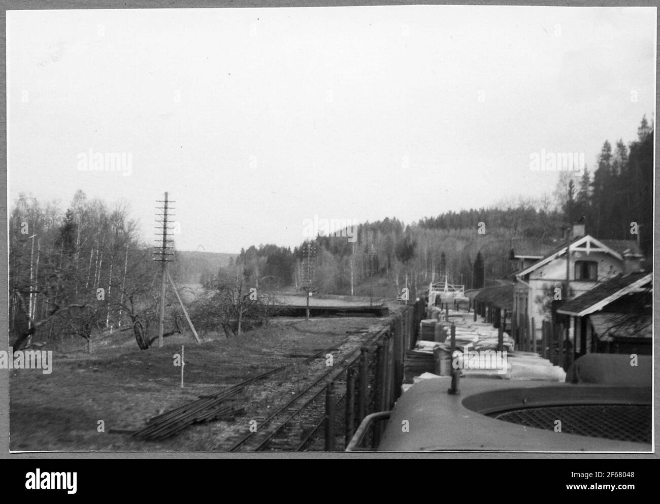 Forsaström Station in 1967. Freight train from Västervik Stock Photo ...