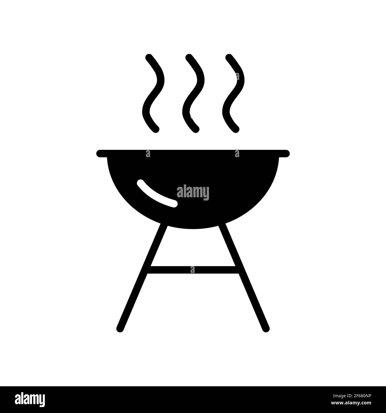 Grill BBQ cookout vector glyph icon. Graph symbol for cooking web site ...