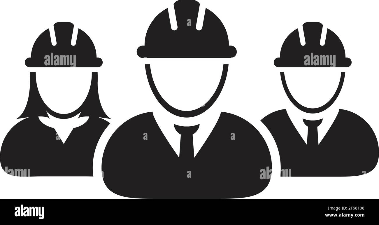Builders icon vector group of construction worker people persons ...