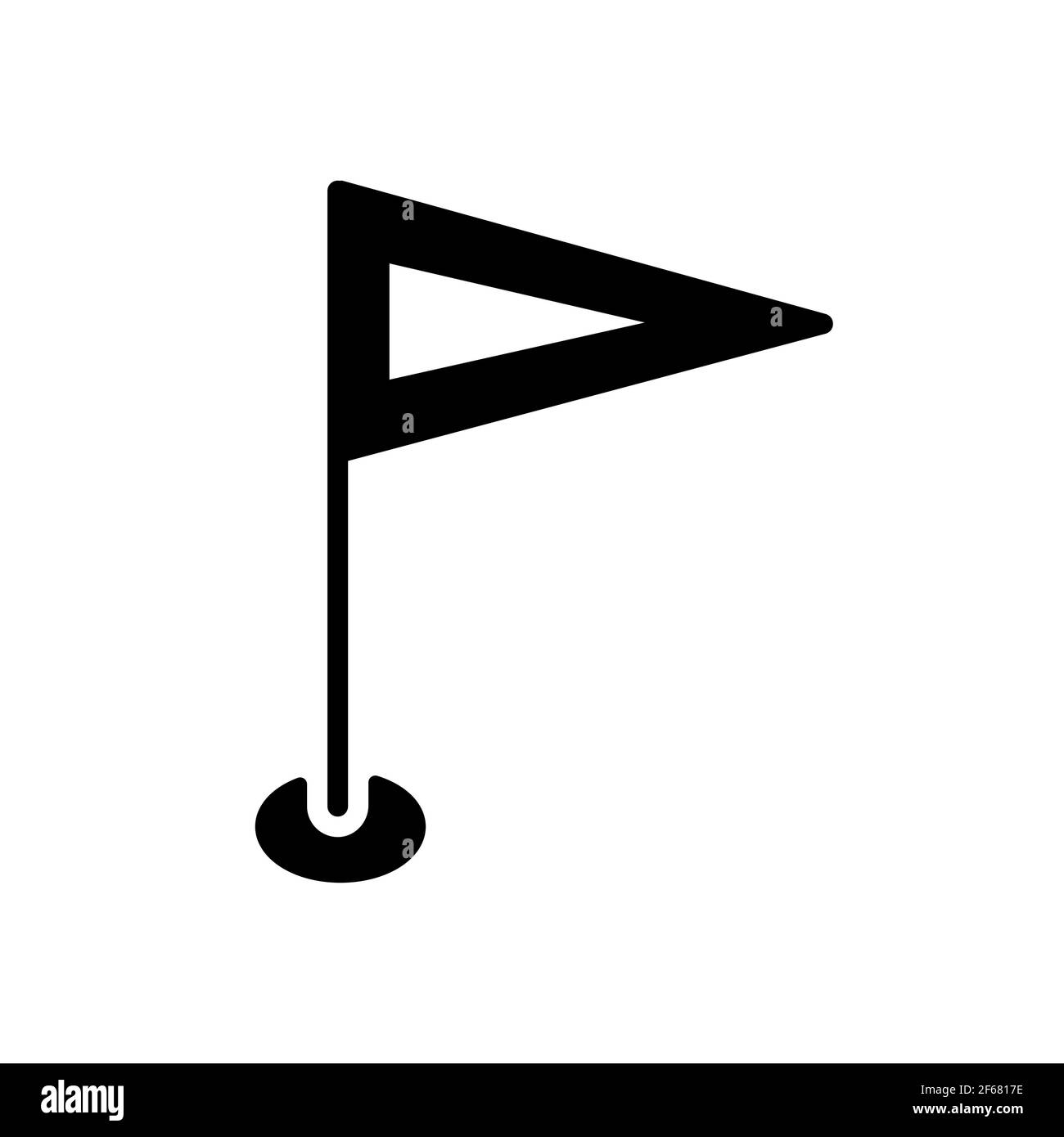 Flag GPS pin vector glyph icon. Navigation sign. Graph symbol for ...