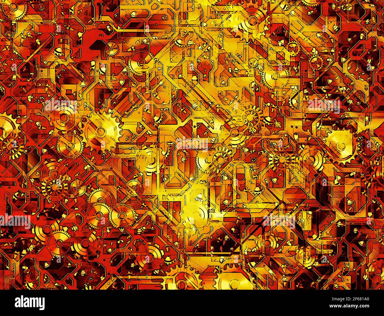 painted of abstract gear mechanical modern backgrounds Stock Photo - Alamy