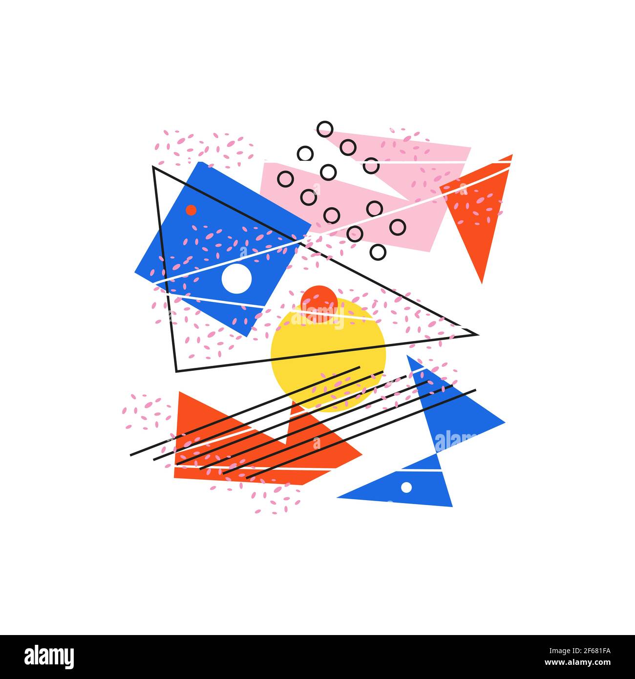 Inspiring abstract picture with shapes for decor on white Stock Vector ...