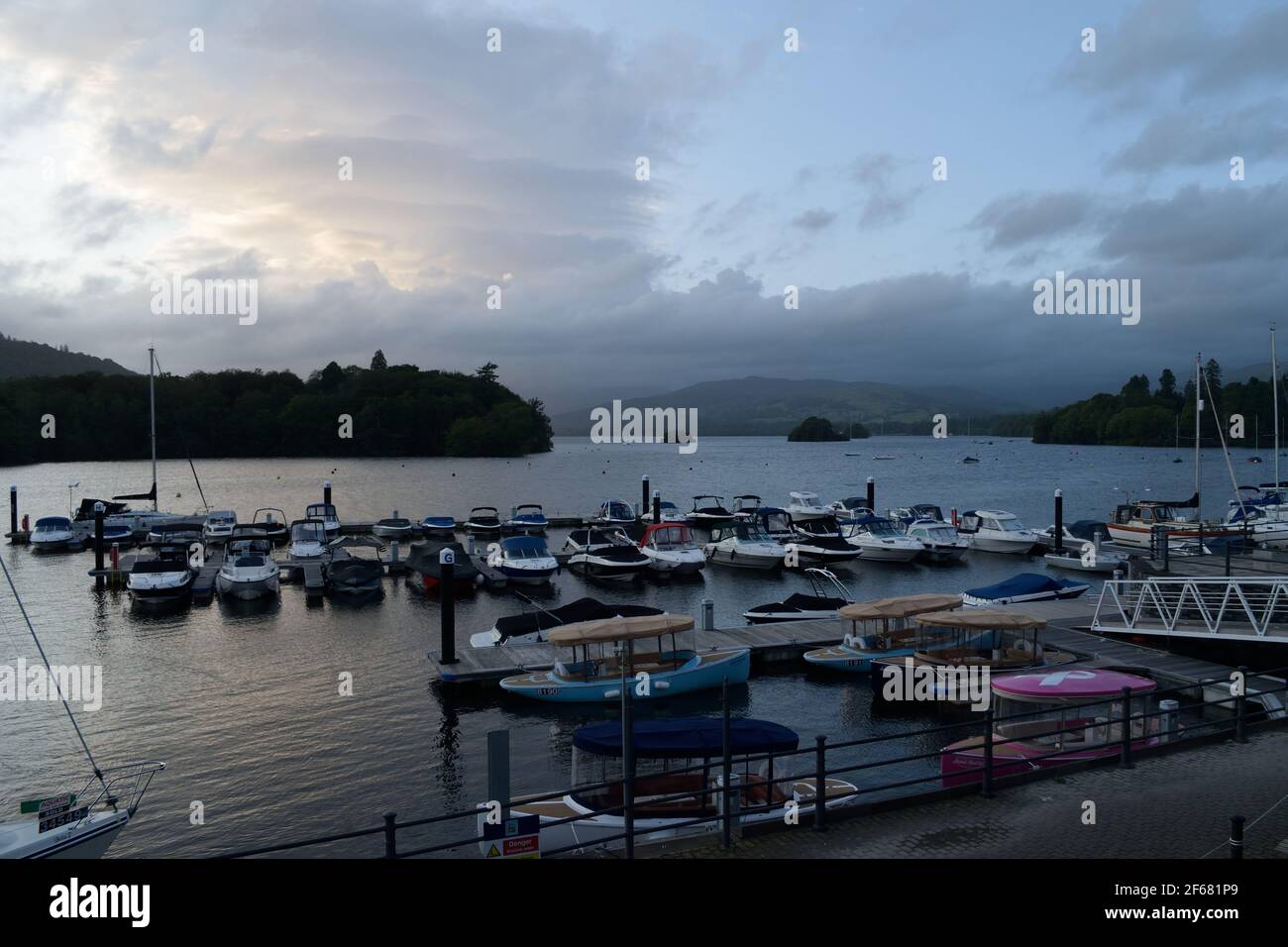 Boats at Marina on Windermere Lake in the Lake District Stock Photo - Alamy