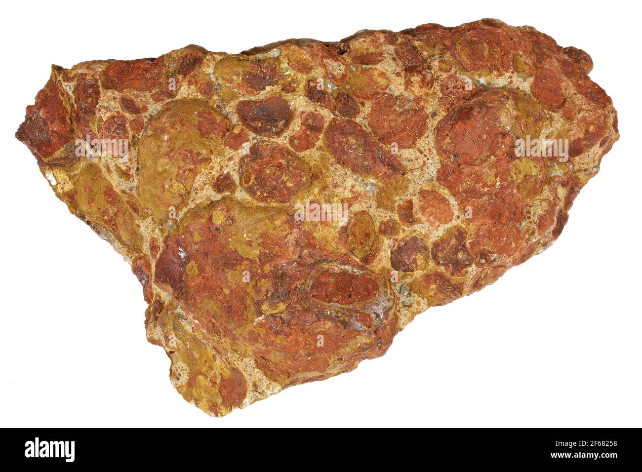 bauxite from Les Baux, France isolated on white background Stock Photo ...