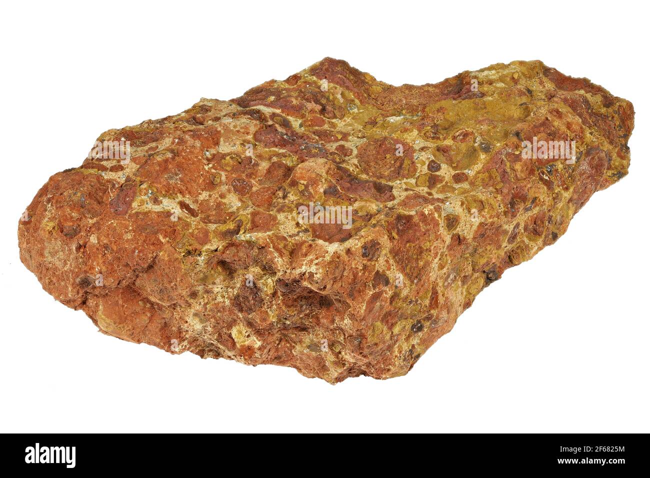bauxite from Les Baux, France isolated on white background Stock Photo ...