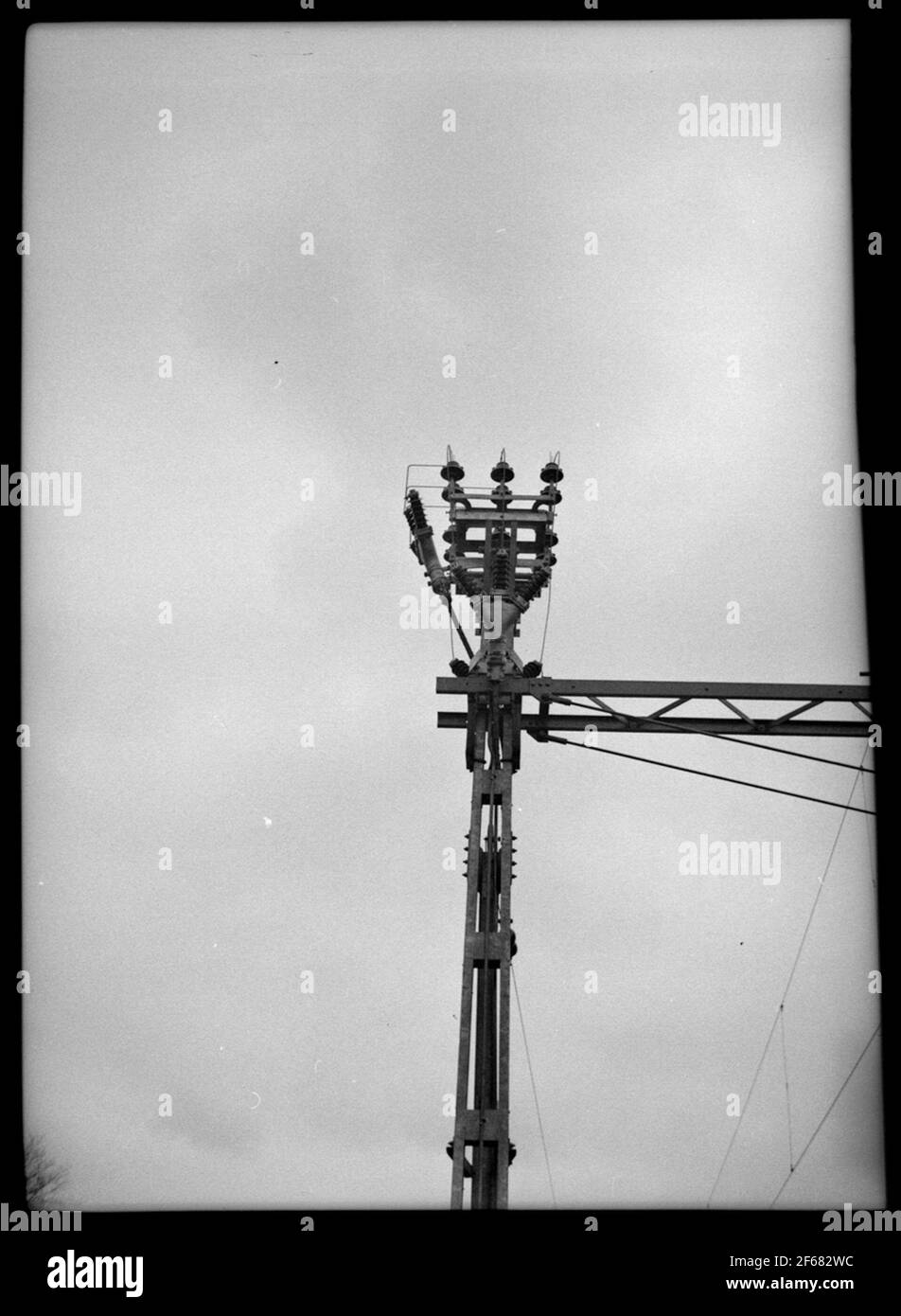 Detail, contact line post Stock Photo - Alamy