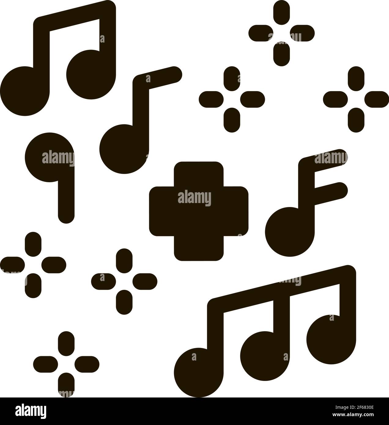 healing music icon Vector Glyph Illustration Stock Vector Image & Art ...