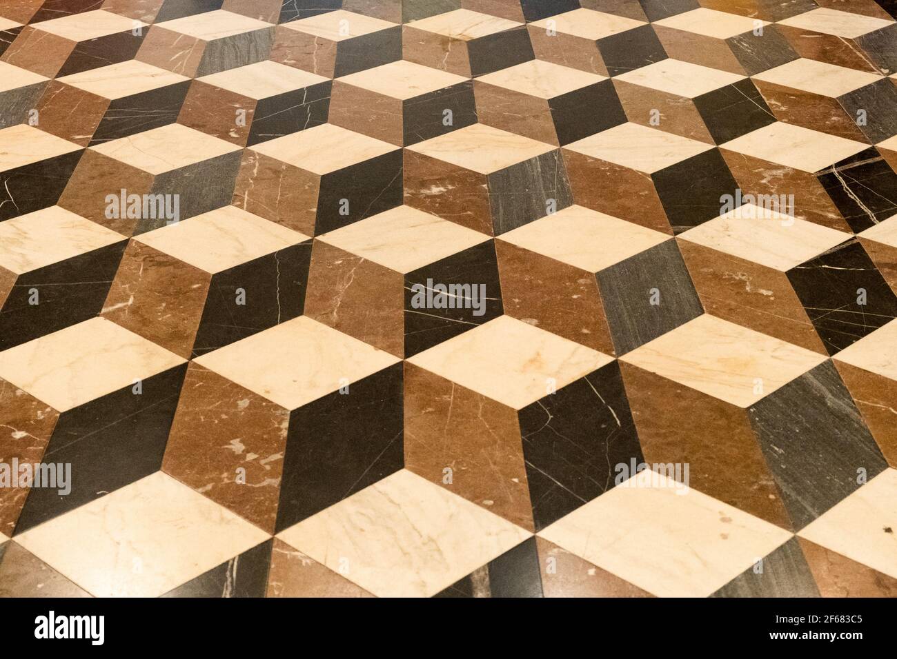 Brown, black, light rhombic texture on the floor. Rhombic slab Stock ...