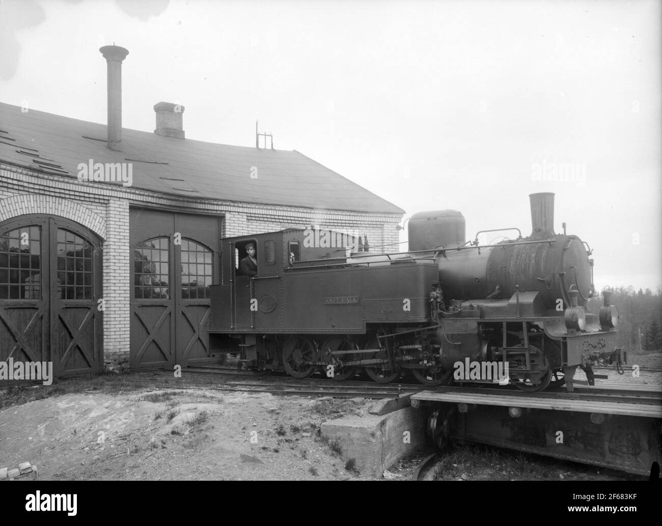 SVJ Lok 7. Steam locomotive on turntable. Got the name Knut Falk. The ...
