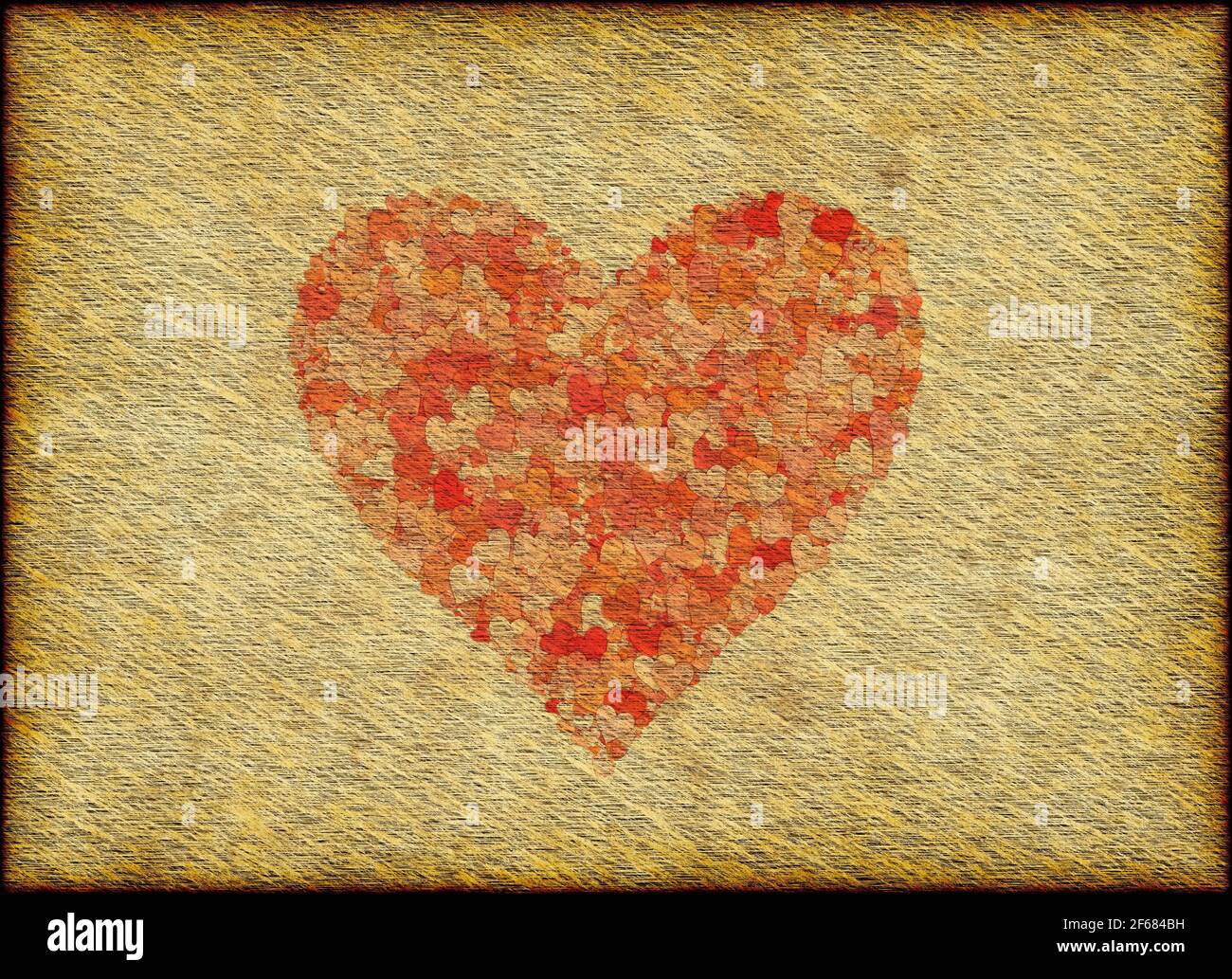 Vintage Paper Texture with painted heart Stock Photo - Alamy