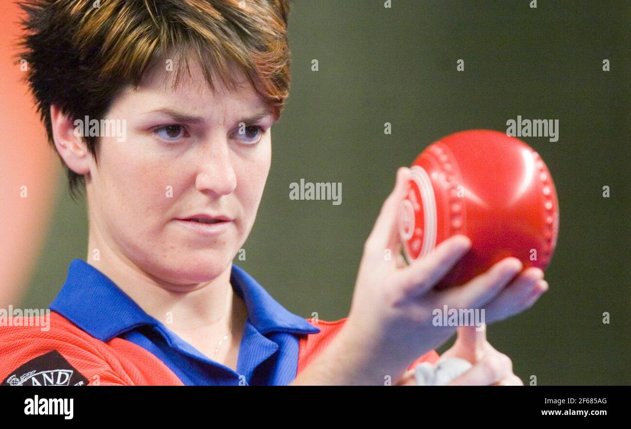 World Indoor Bowls at Potters Leisure Resort Amy Monkhouse during her ...