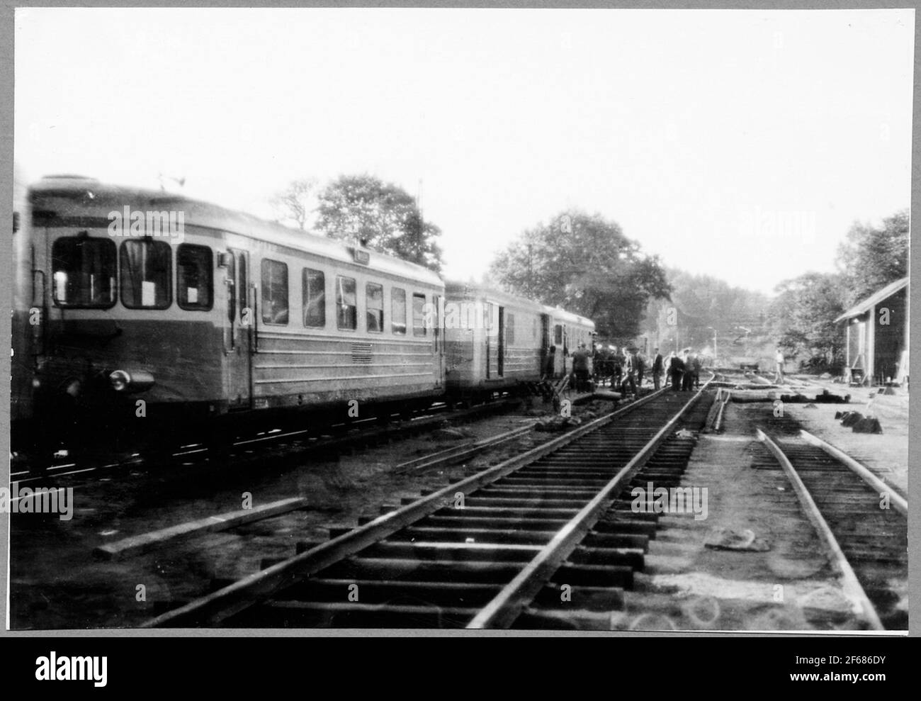 The state railways, SJ Y6 1028. First passenger train on the normal ...