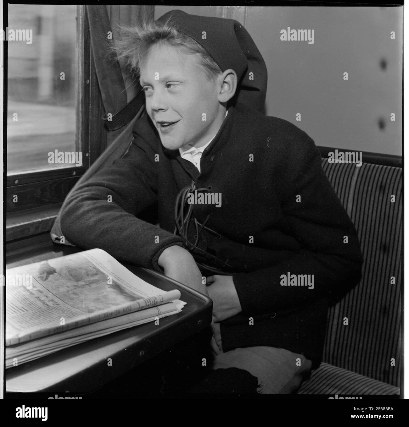 Alf Larsson as Nils Holgersson for the state railways, SJ Stock Photo ...