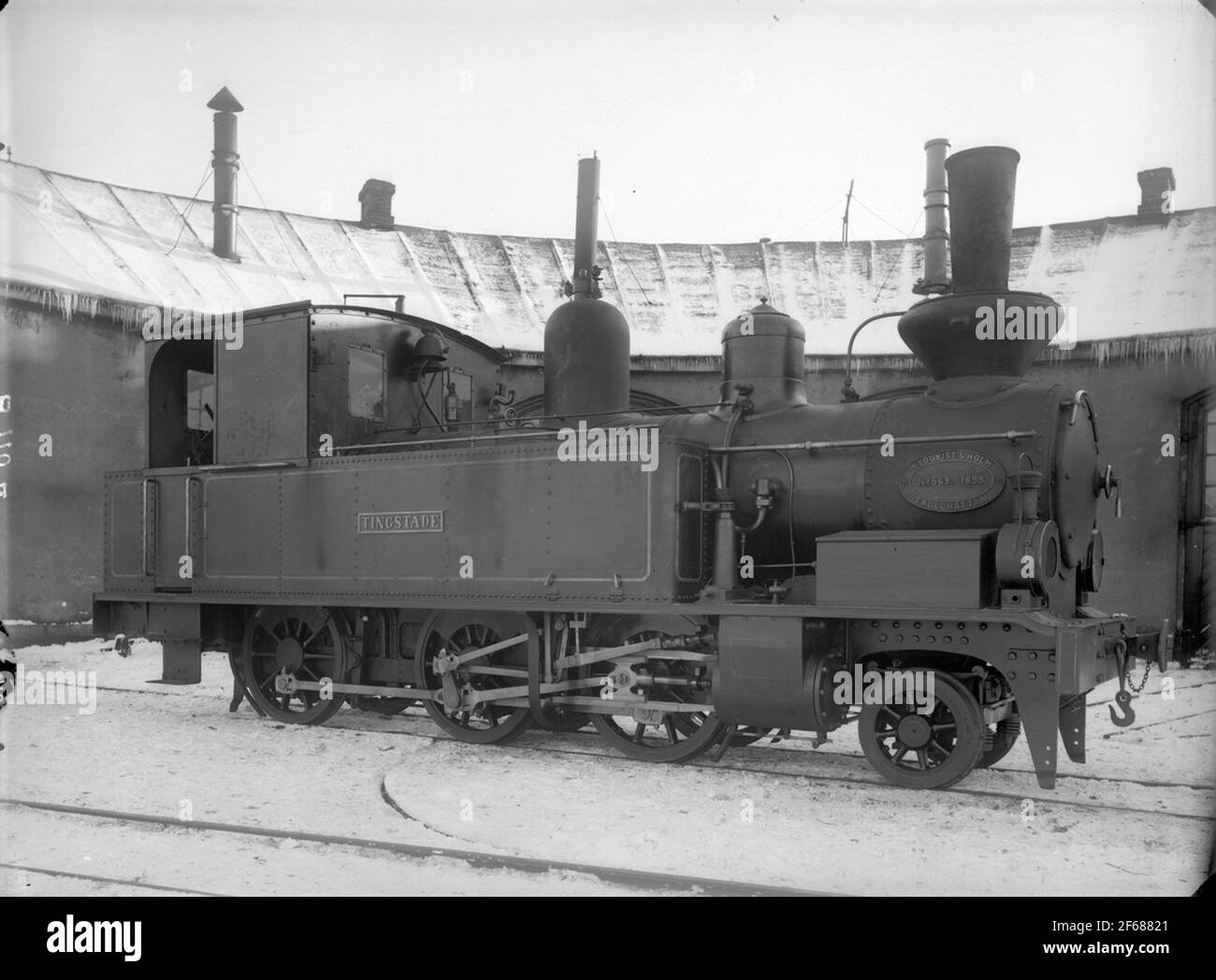 GJ Lok 7. Steam locomotive on the turntable, when it was new. Was named ...