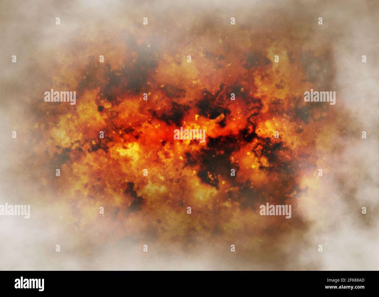 background of bright explosion fire burst with smoke Stock Photo - Alamy
