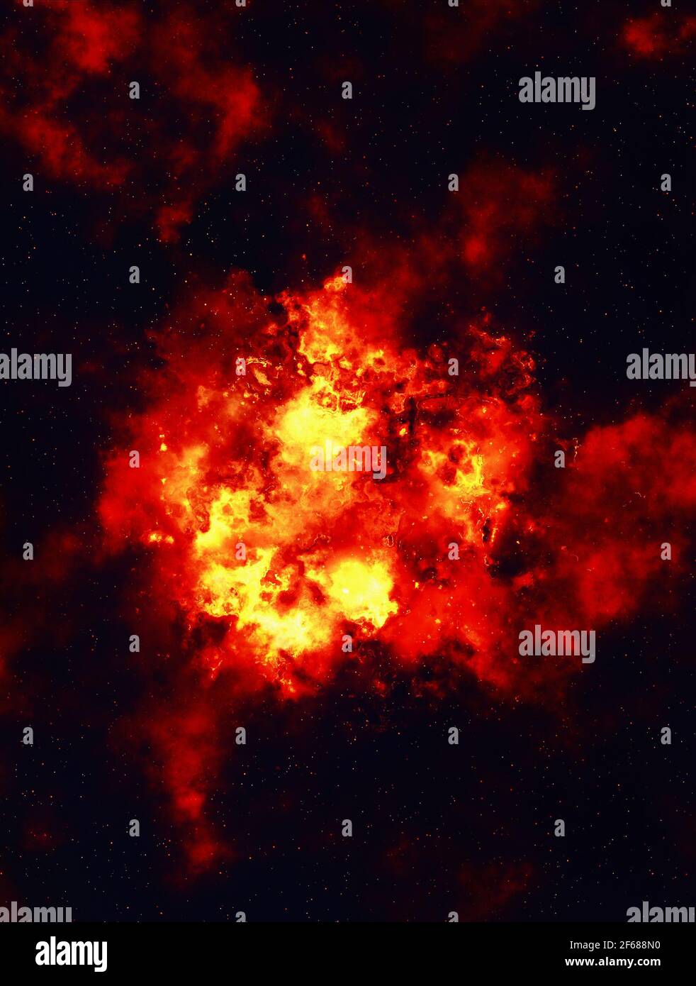 bright explosion flash on a black background. fire burst Stock Photo ...