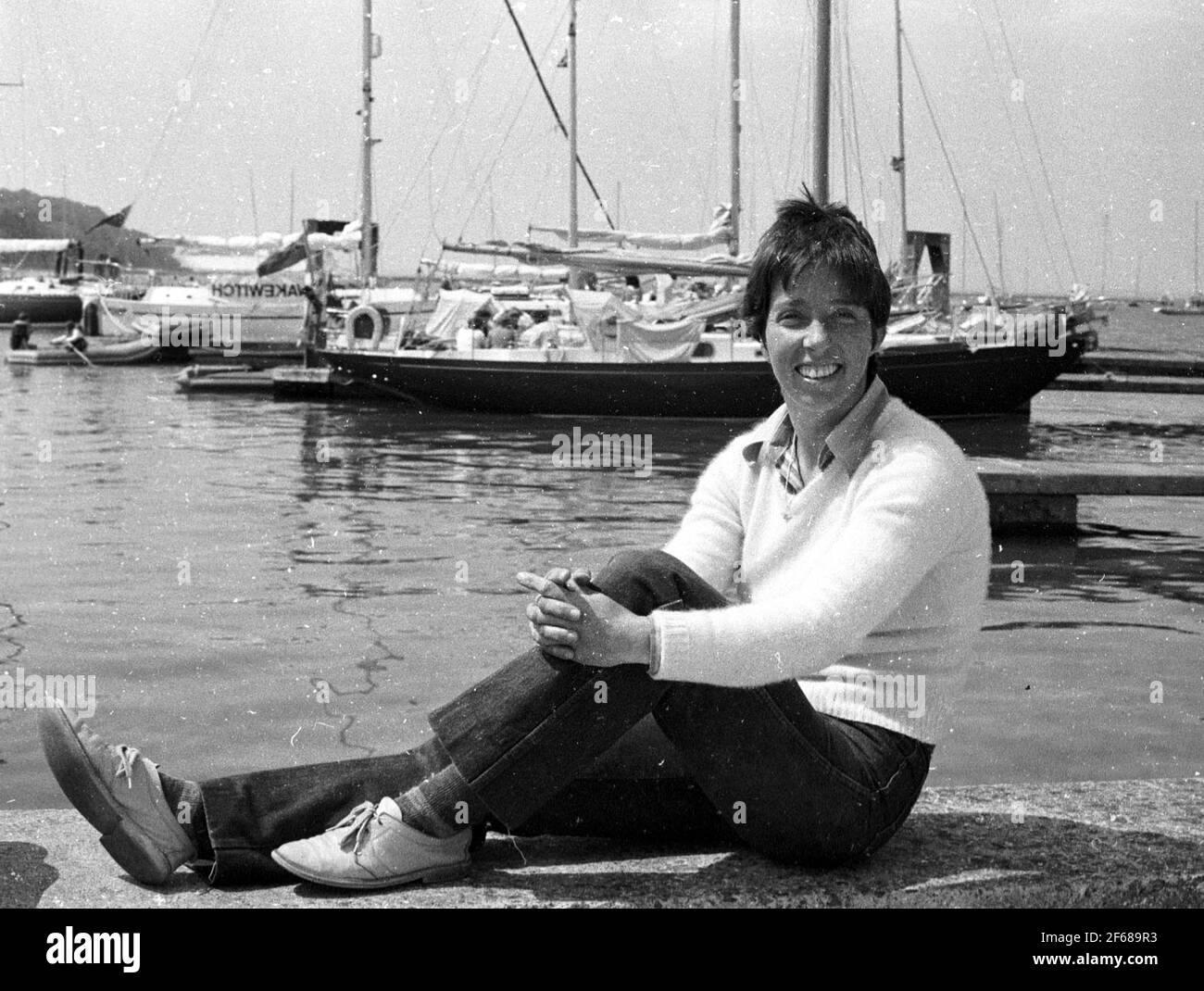 OLYMPIC YACHTSWOMAN KATHY FOSTER 1984 PIC MIKE WALKER Stock Photo - Alamy