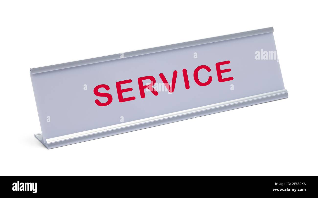 Metal Name Plate with Service Cut Out Stock Photo - Alamy
