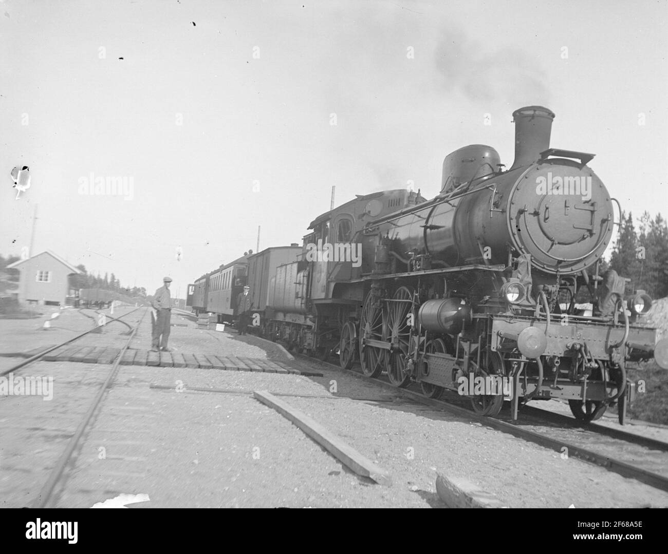 OKB 15 with passenger train.okb, cheese coast track Stock Photo - Alamy