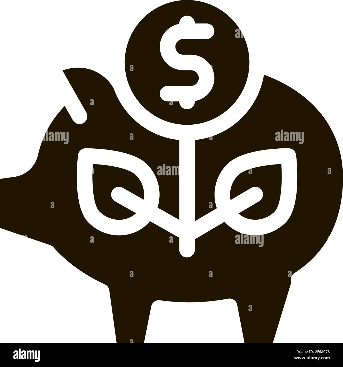 pig money box icon Vector Glyph Illustration Stock Vector Image & Art ...