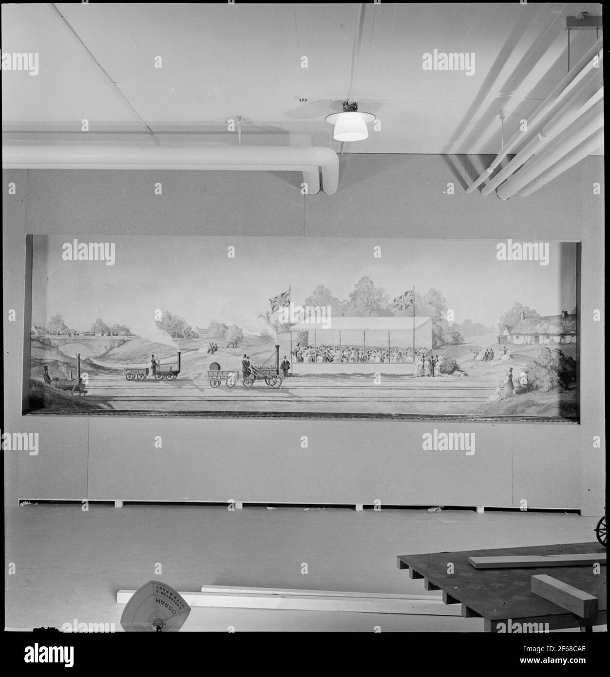 Plate depicting rainhill Stock Photo - Alamy
