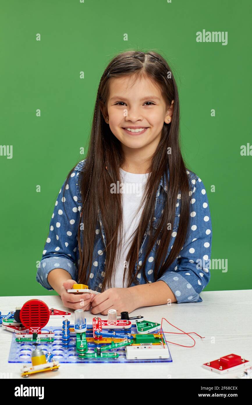 children playing with electronic constructor at studio Stock Photo - Alamy