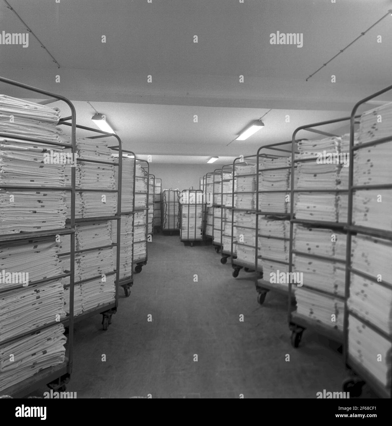 Linen storage, washing plant in Hagalund Stock Photo - Alamy