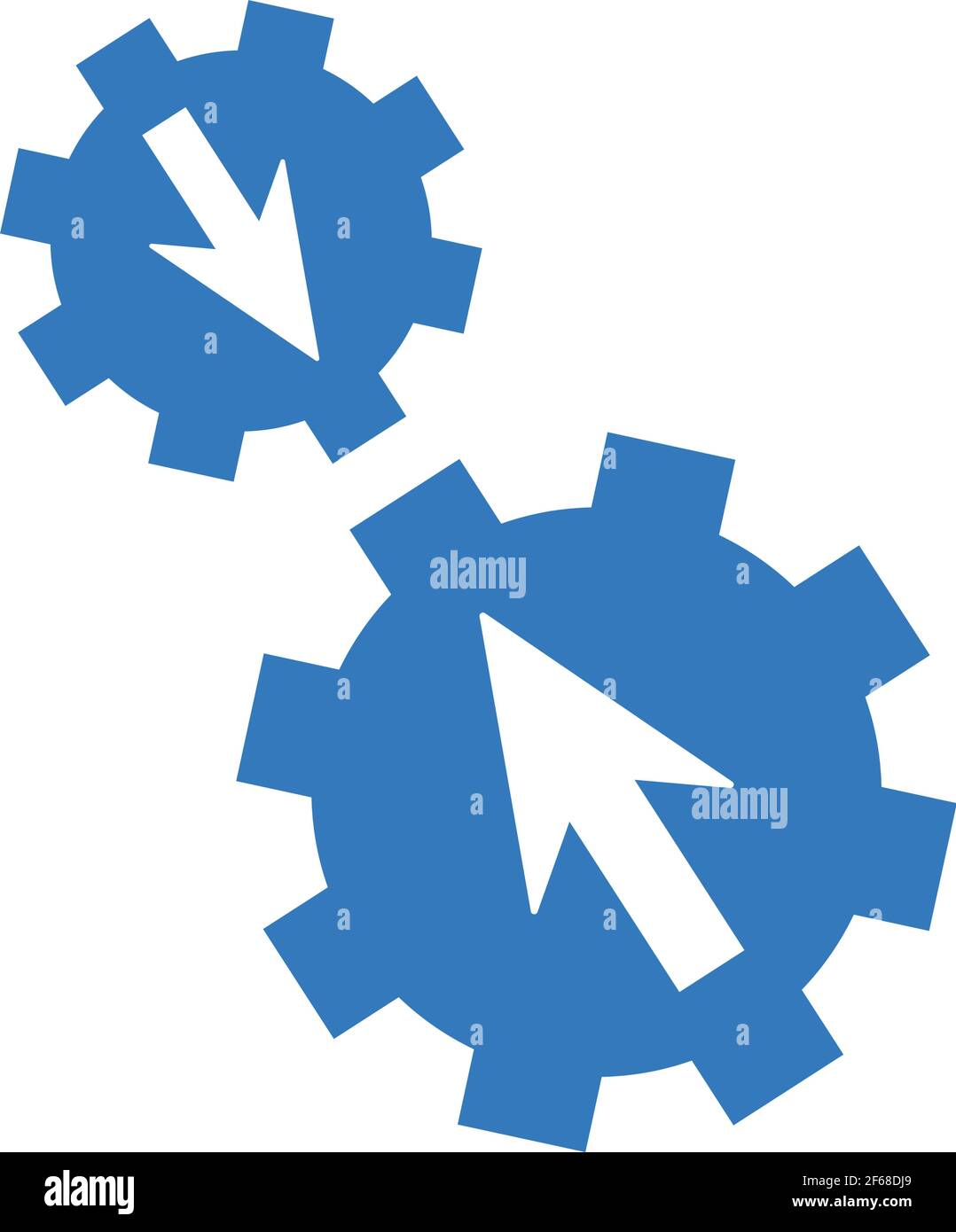 Connect gears, integration process, system settings icon is isolated on ...