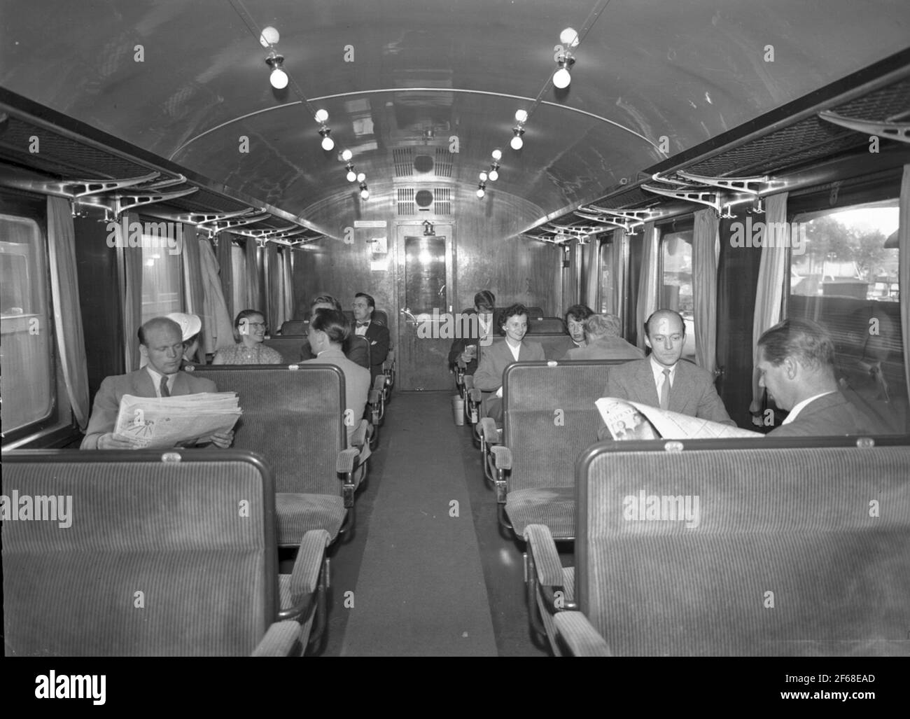 Express train National railways, SJ X0A5. Interior from III's class ...