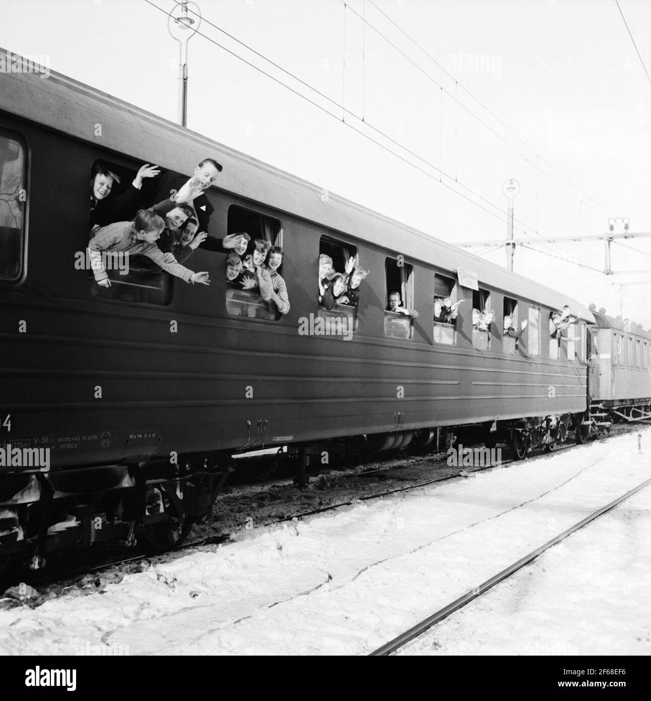 Excursion train with school kid. Karlskrona - Malmö Stock Photo - Alamy