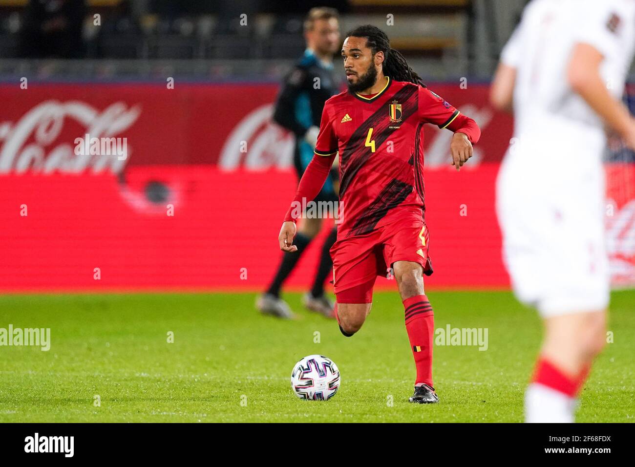 LEUVEN, BELGIUM - MARCH 30: Jason Denayer of Belgium during the FIFA ...
