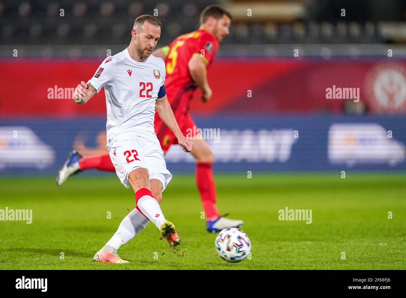 LEUVEN, BELGIUM - MARCH 30: Igor Stasevich of Belarus during the FIFA ...