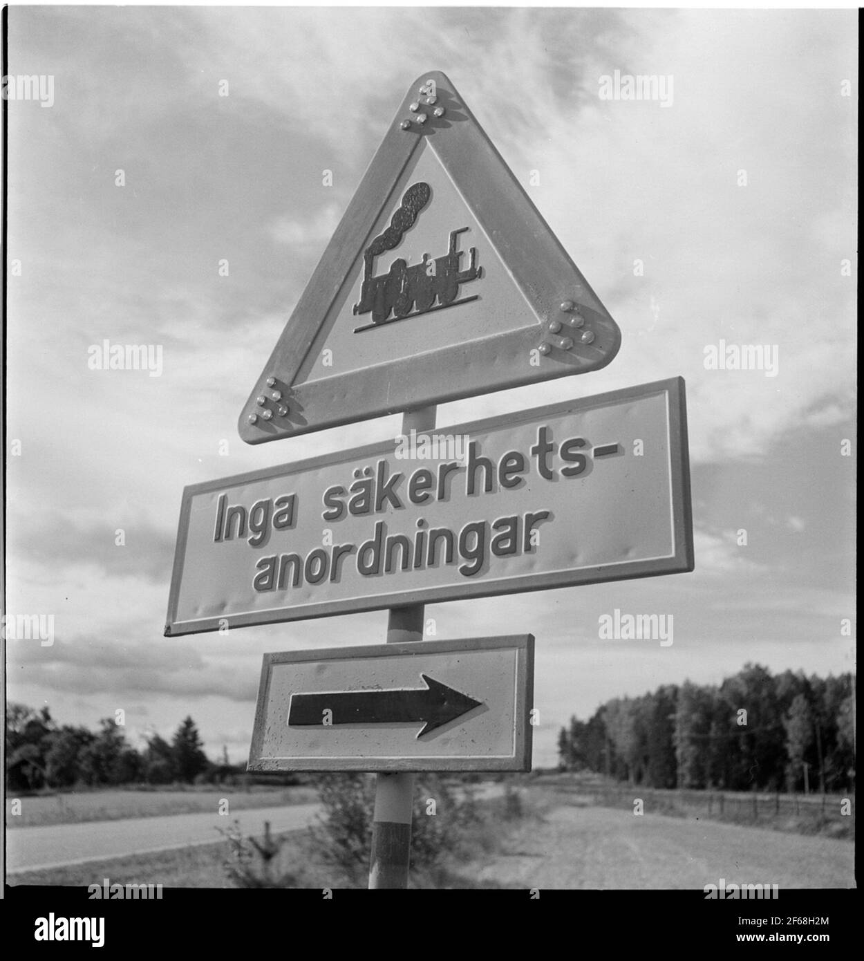 Safety traffic sign Black and White Stock Photos & Images - Alamy