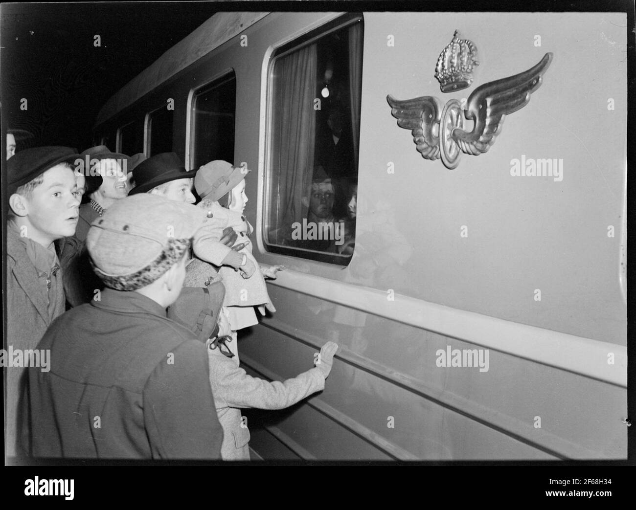 People next to a rail bus Stock Photo - Alamy