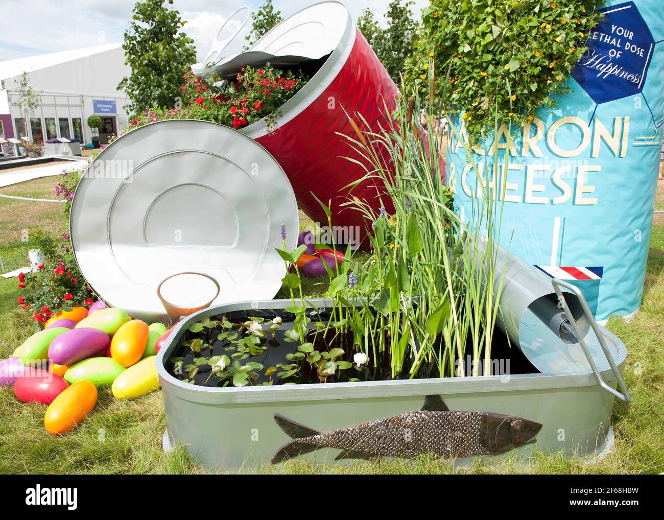 General view of the gluttony garden at Hampton Court Palace Flower Show ...