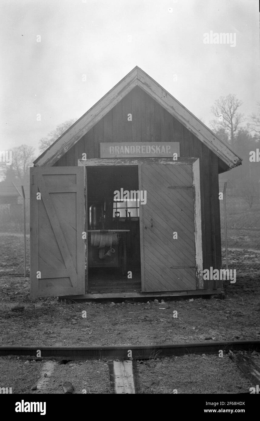 Exterior fire booth; Railway Museum Stock Photo - Alamy