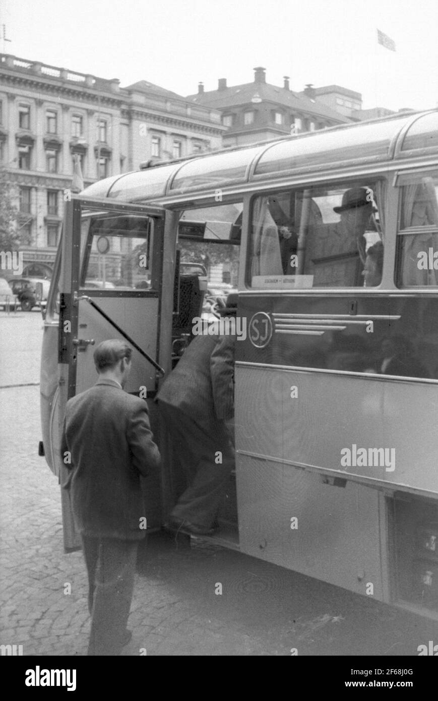 State Railways, SJ Tourist Bus at Central Station Stock Photo - Alamy