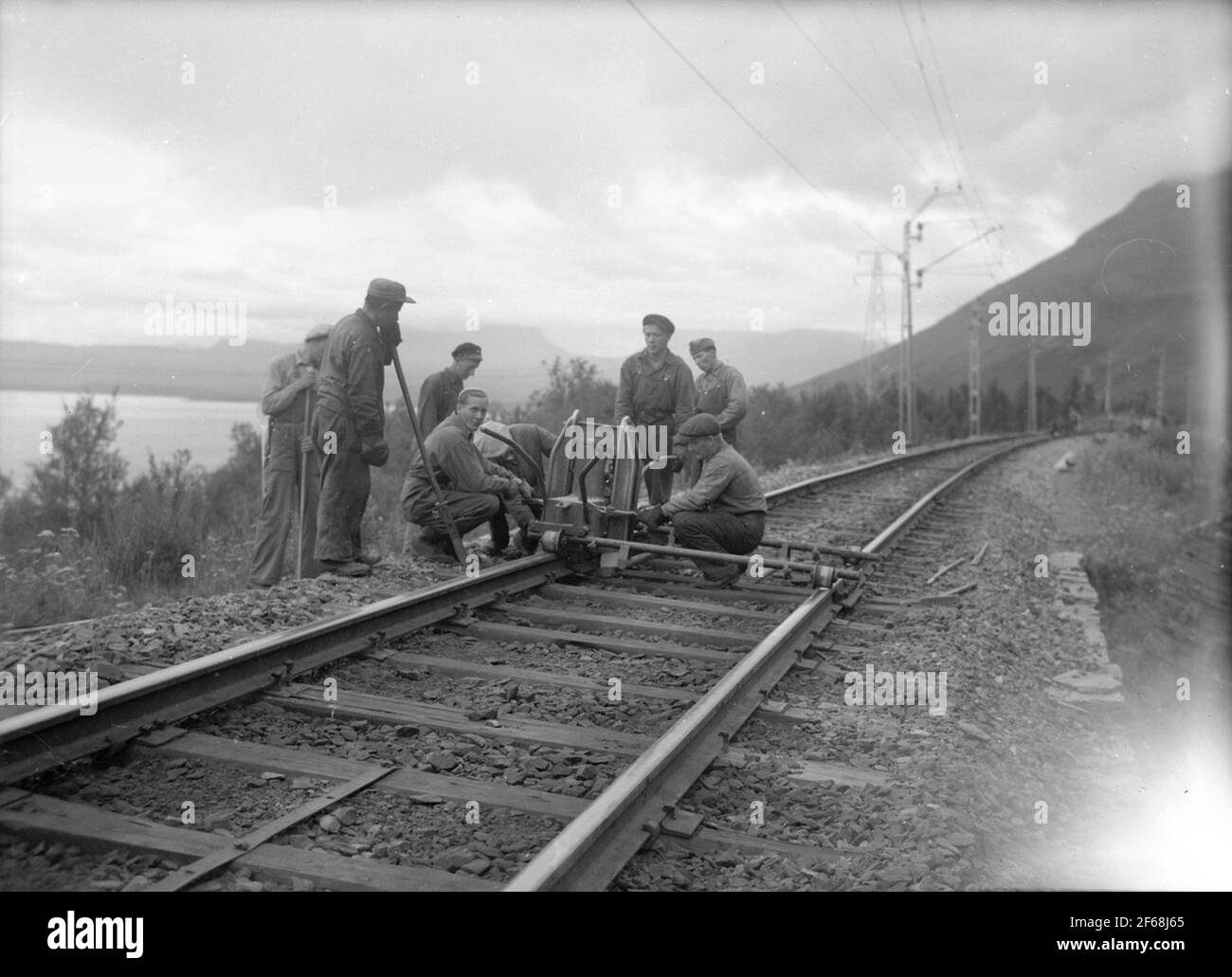 Track welding Black and White Stock Photos & Images - Alamy