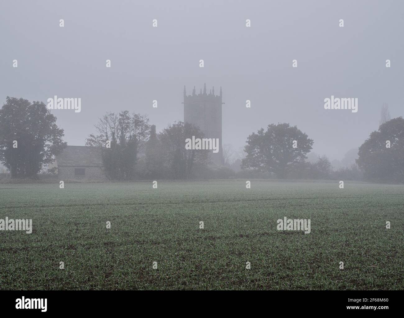 Church in the Mist Stock Photo - Alamy
